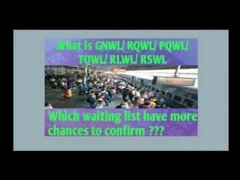 What is GNWL/ RQWL/ PQWL/ TQWL/ RLWL/ RSWL which waiting list have more chances to cofirm