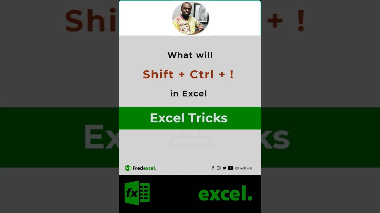 What will Shift + Ctrl + ! Do