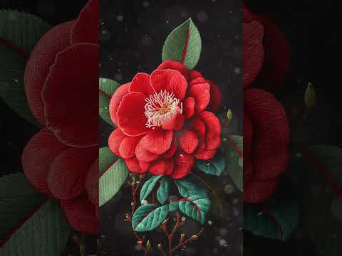 [KOH] Video Wallpaper AB029 Embroidery Camellia