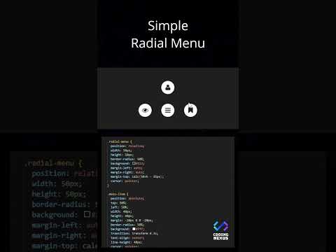 Simple Radial Menu in JavaScript #shorts #code #javascript #coding #tutorial