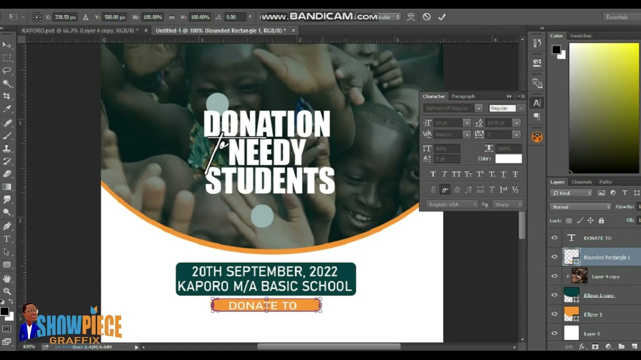 HOW TO DESIGN CHARITY FLYER || PHOTOSHOP TUTORIAL
