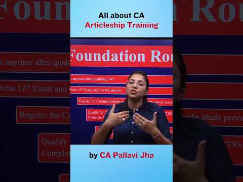 All about CA Articleship Training by CA Pallavi Jha | Commerce Insights
