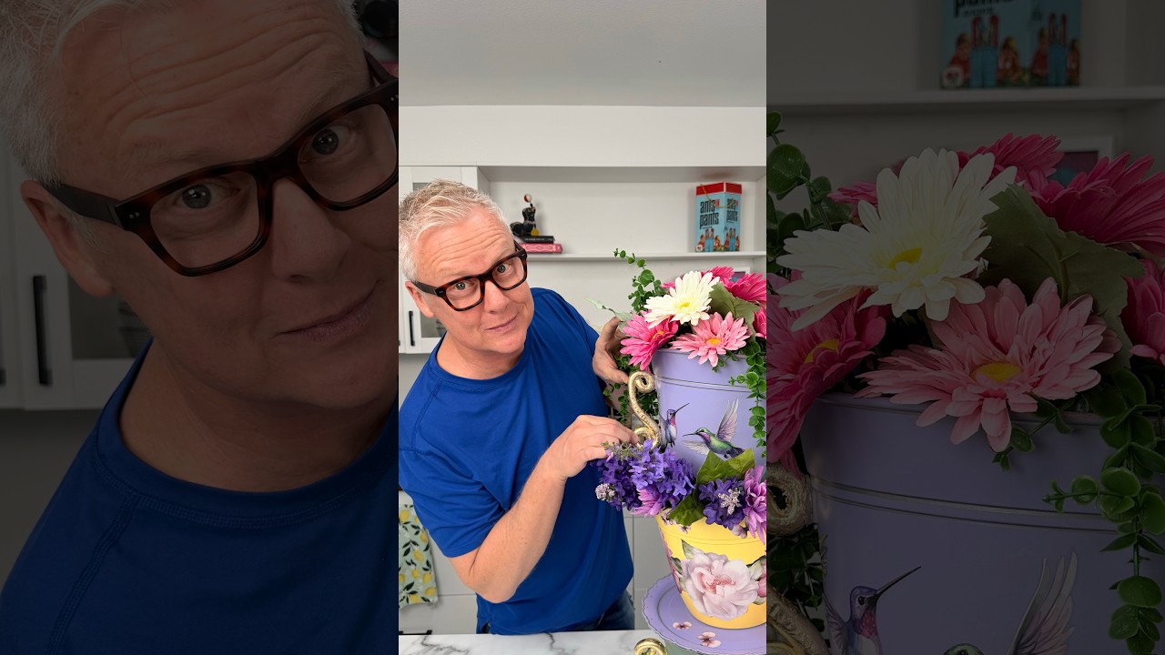 Creative Dollar Tree Hack: Stacked Teacup Planter Using Cake Stands