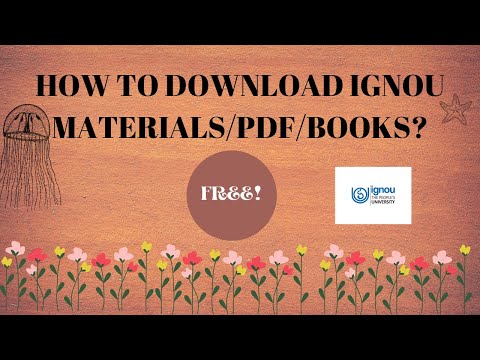 How to download IGNOU Materials/pdf? free!