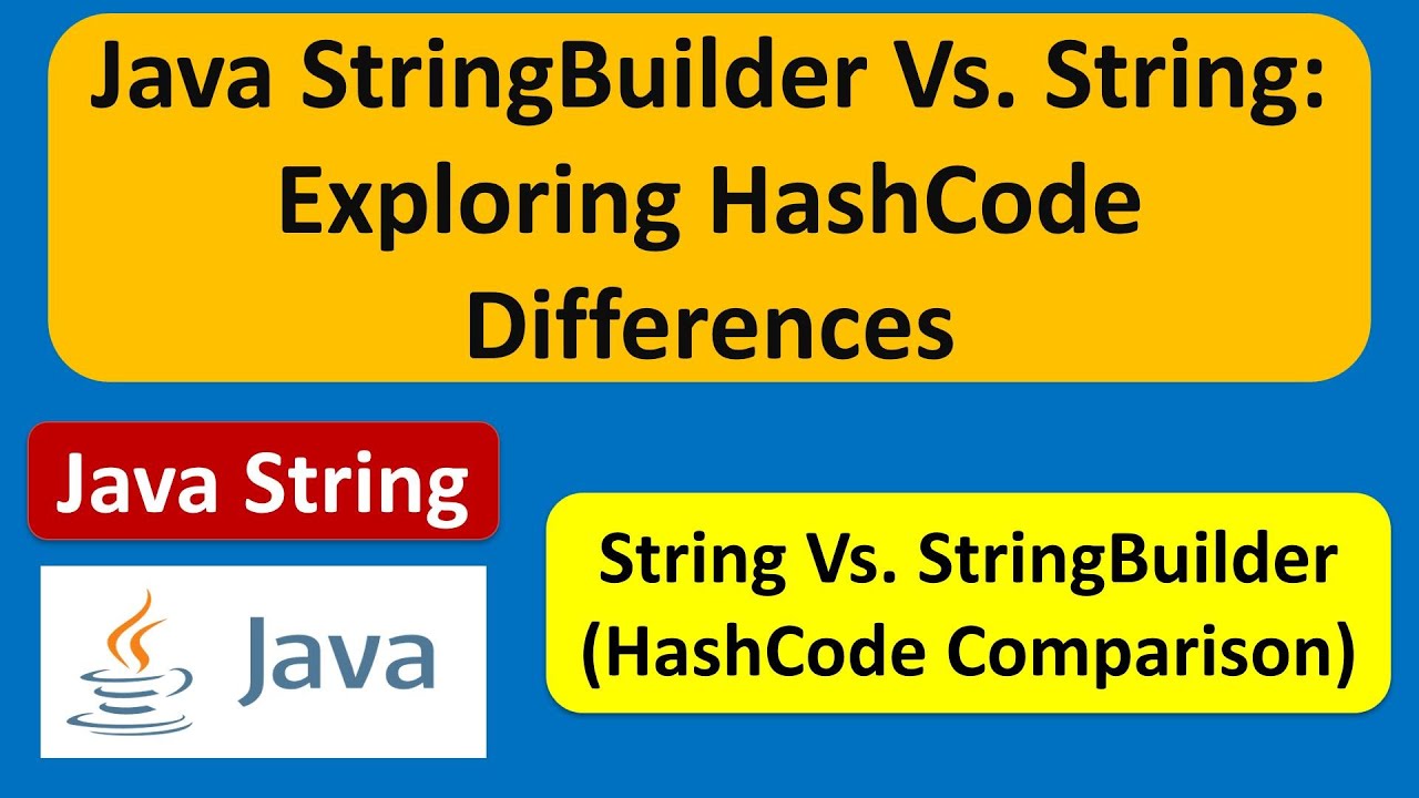 Java StringBuilder Vs. String: Exploring HashCode Differences | Java StringBuilder | Java Tutorial