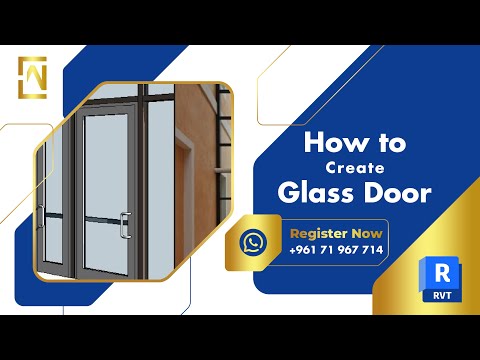 Revit Tutorial - How to add Glass Door in Curtain Wall