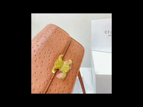 CELINE | Teen Triomphe Bag In Shiny Calfskin-B-CEL-TEE-WH