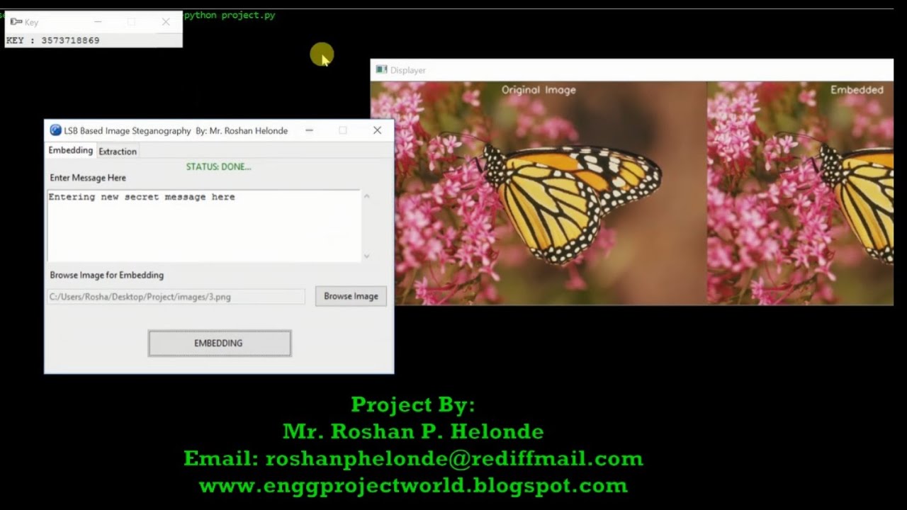 LSB Based Image Steganography Using Python Source Code | Data Hiding In Image Using Python