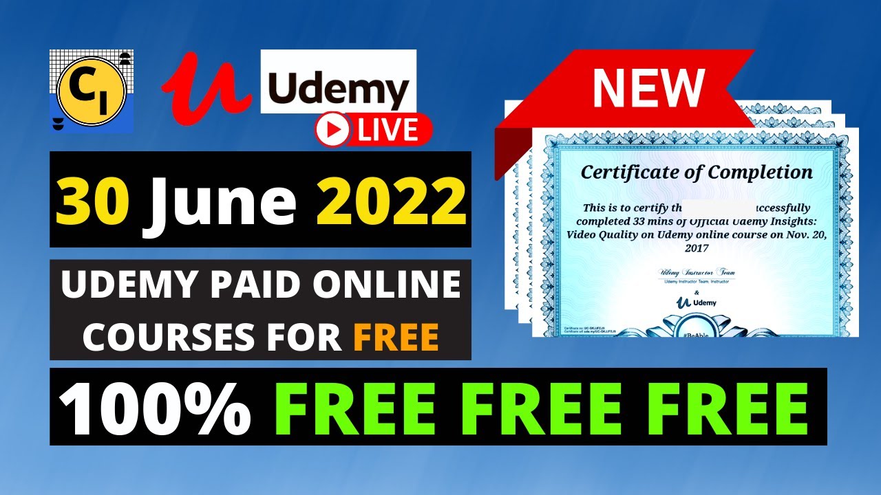 FREE Udemy Premium Courses | #FreeCourses #courseintern #freeudemycourses
