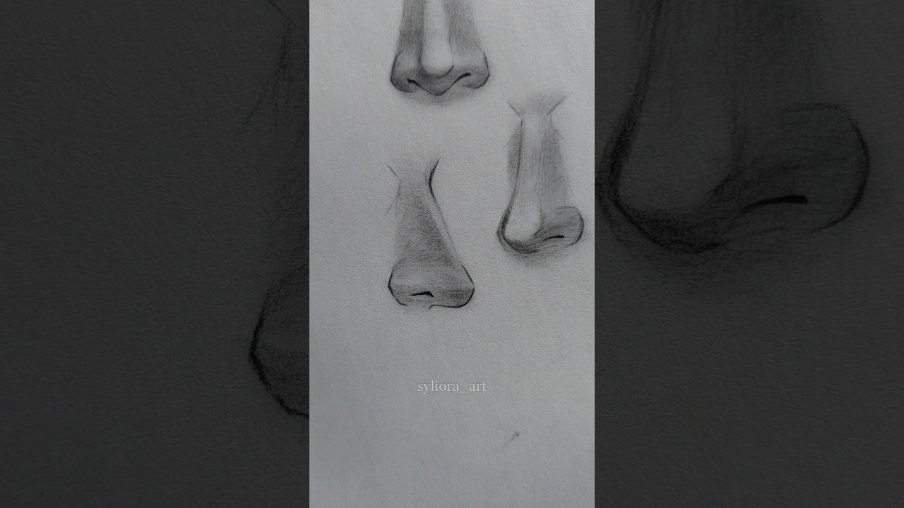 how to draw nose (side) | #drawing #nose #howtodraw #tutorial  #shorts