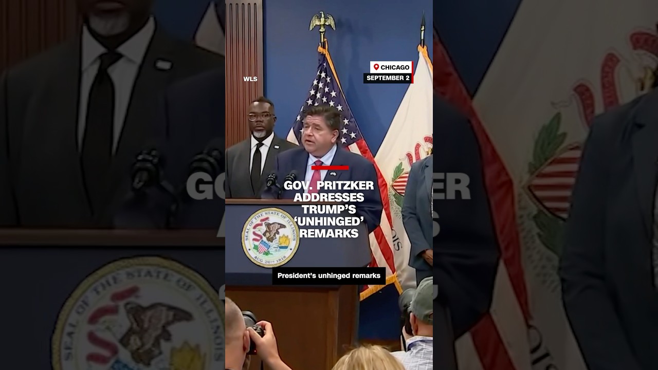Gov. Pritzker addresses Trump's 'unhinged' remarks