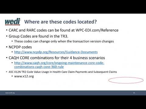 2017 Claim Adjustment Reason Code Mapping