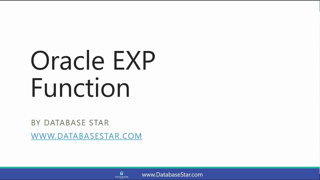 Oracle EXP Function