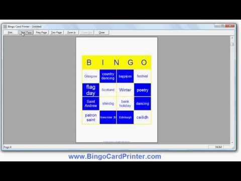 St Andrew's Day Bingo Card Creator - custom bingo cards by BingoCardPrinter.com