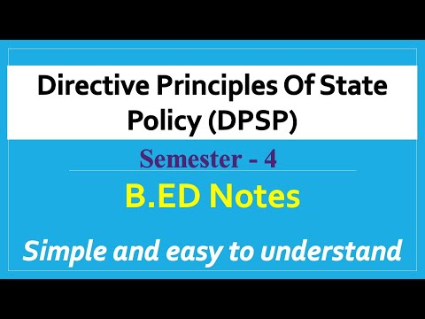 Directive Principles Of State Policy | DPSP | Article 36-51 | Indian ...