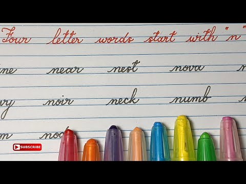 Cursive Handwriting Practice abcd | 4 Letters Words Starting with ānā | Writing for Beginners