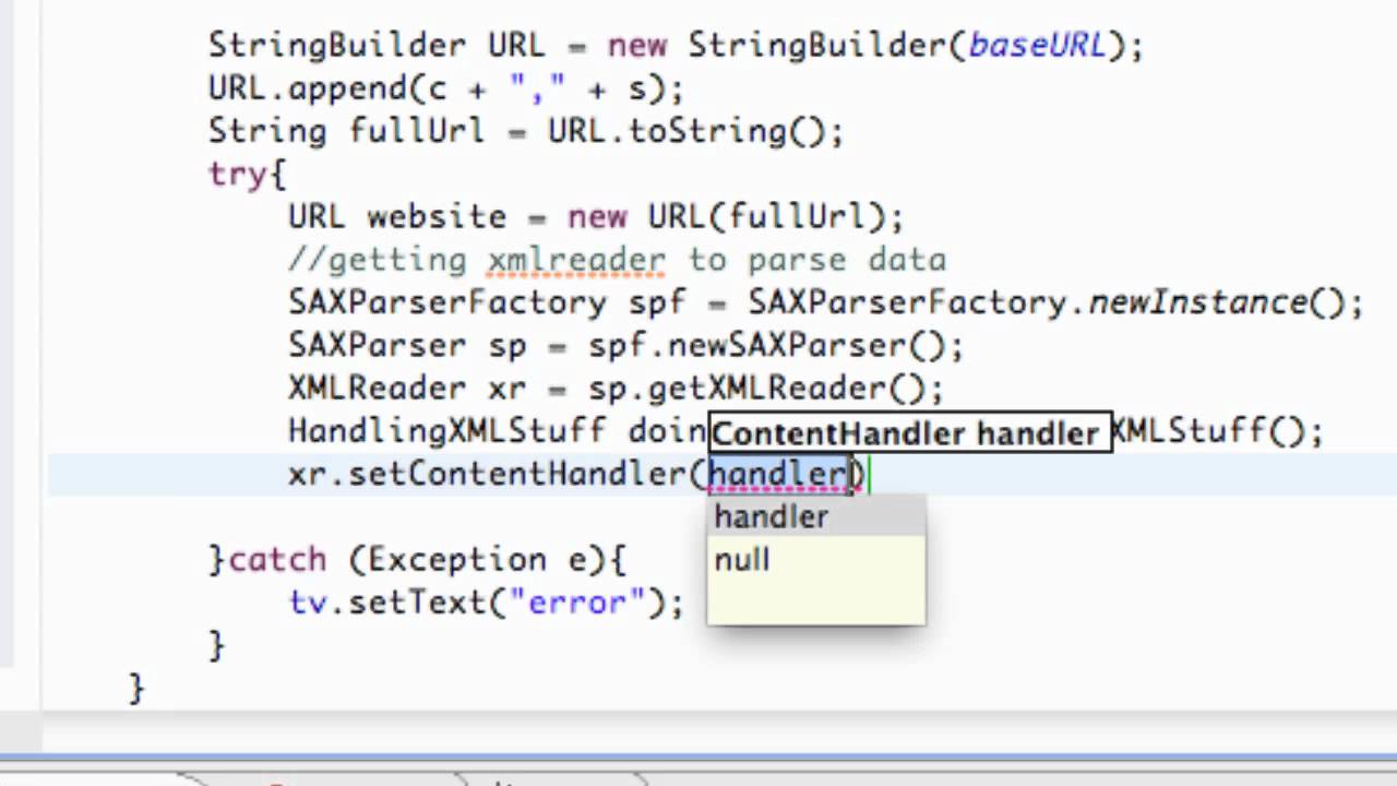 Android Application Development Tutorial - 157 - SAXParserFactory and XMLReader