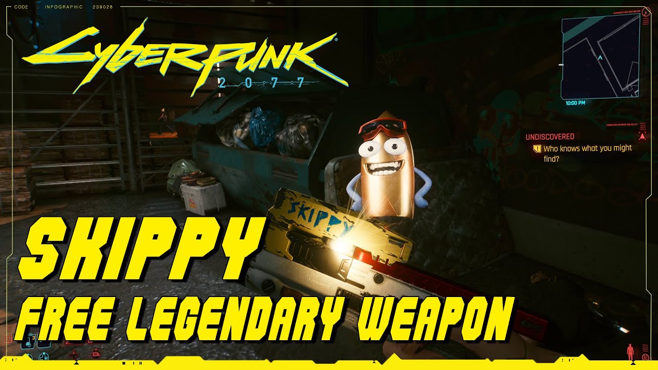 Cyberpunk 2077 - SKIPPY - FREE LEGENDARY TALKING WEAPON & HOW TO FIND IT