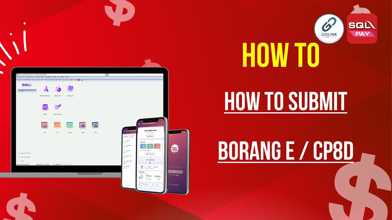 How to submit borang E / CP8D | Golink
