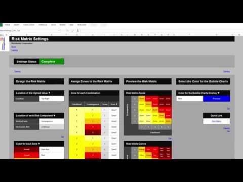 Risk Template in Excel | Risk Matrix Settings Overview
