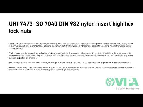 UNI 7473 ISO 7040 DIN 982 nylon insert high hex lock nuts