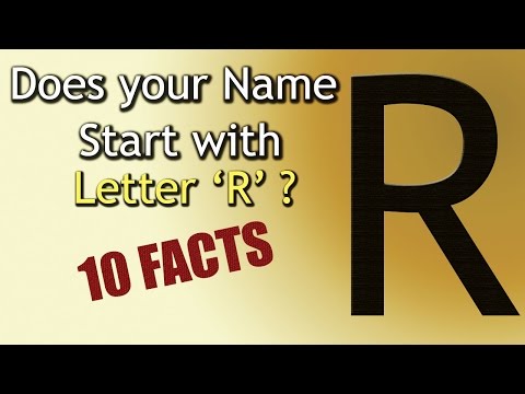 10 Facts about the People whose name starts with Letter 'R' | Personality Traits