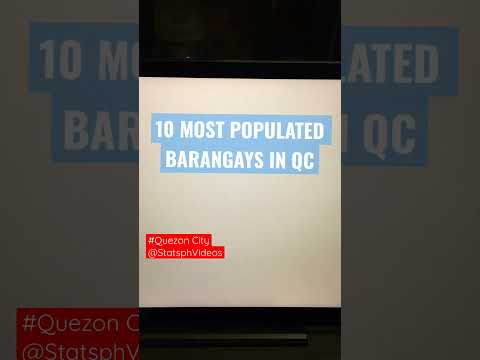 10 MOST POPULATED BARANGAYS IN QUEZON CITY | STATSPH VIDEOS
