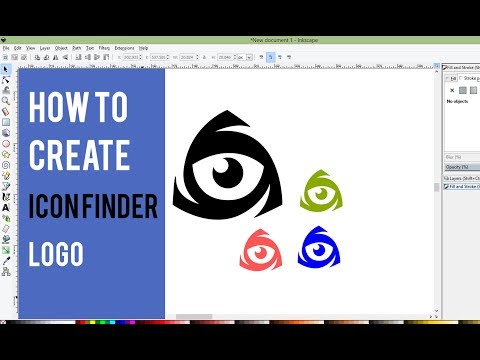 How to create ICON FINDER Logo Design in vector shape / Inkscape Video Tutorial