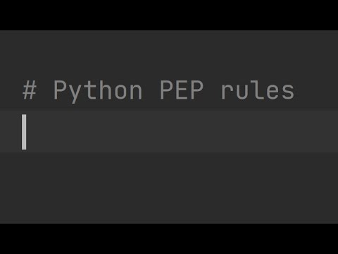 The Python PEP rules