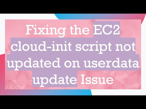 Fixing the EC2 cloud-init script not updated on userdata update Issue