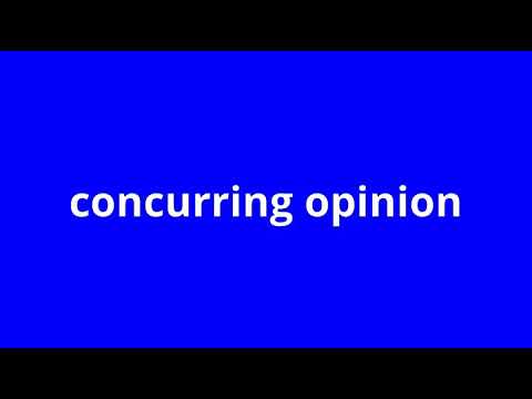 what is the meaning of concurring opinion