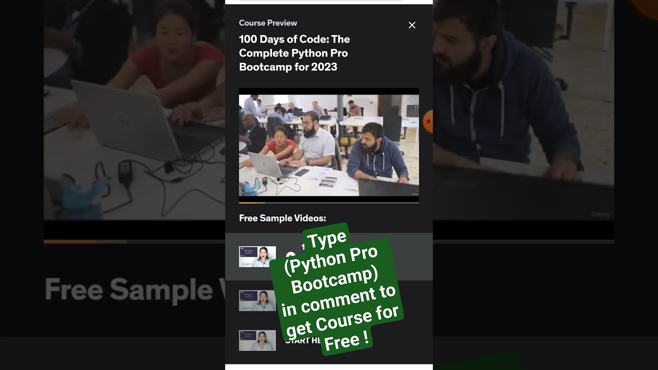 100 Days of Code: The Complete Python Pro Bootcamp for 2023#udemy#pro Bootcamp #Free Course