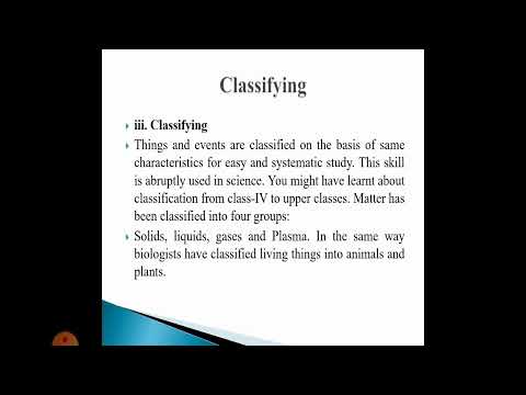 Science Process Skills || Observation || Communication || Classification || Measurement || Inference