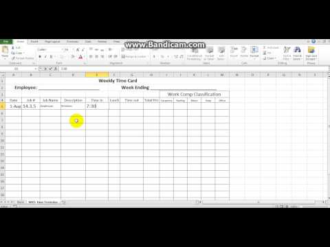 Weekly Time Card Calculator Preview