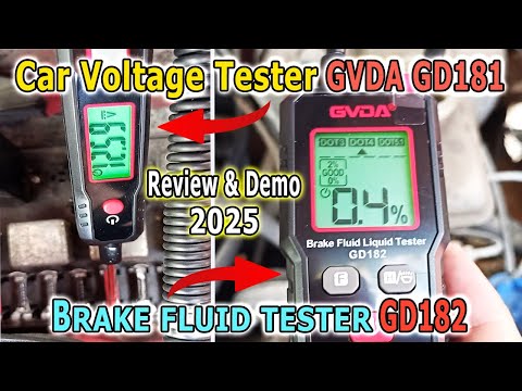 Best Car Voltage Tester & Brake Fluid Tester? GVDA GD181 & GD182 Full Review & Demo 2025