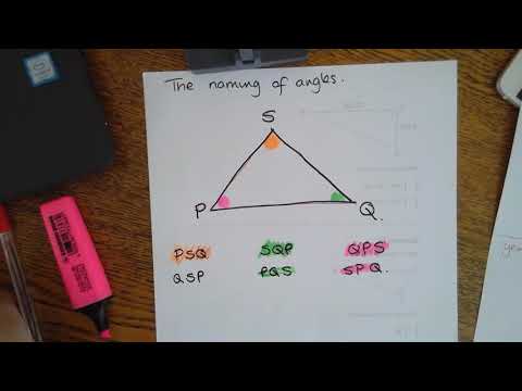 How to name an angle using three letters