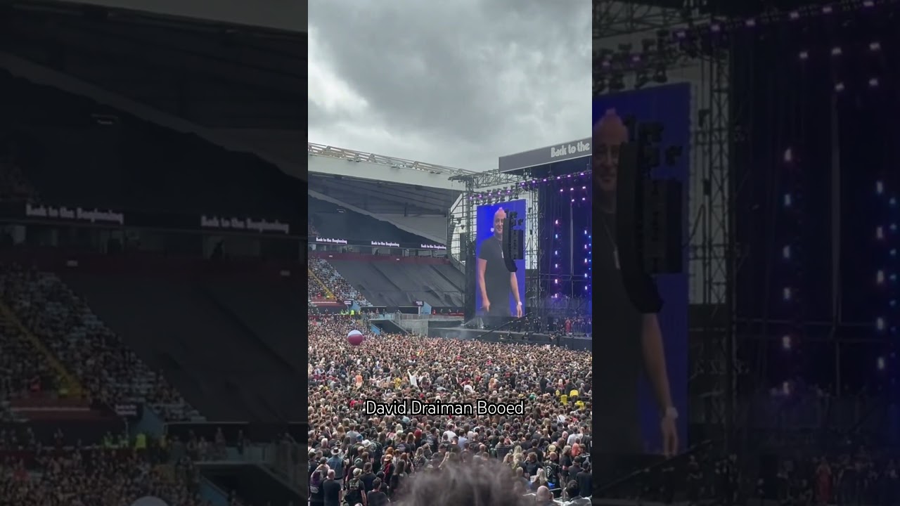 Disturbed’s David Draiman booed at Back to the Beginning. #daviddraiman #disturbed #metal