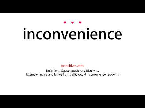 How to pronounce inconvenience - Vocab Today