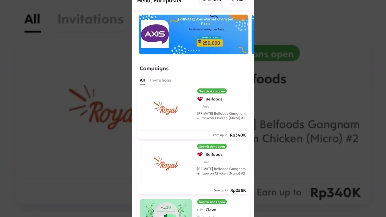Suka bingung mau ikut campaign yang mana di Partipost?Di filter aja!