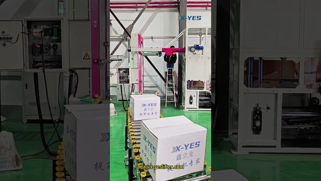 Customized Vertical Conveyor System #materialhandling #machine #manufacturing #factory #lifter