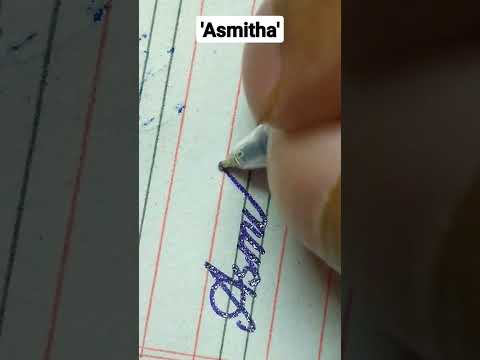 Request name 'Asmitha' #cursive #callygraphy #shorts#youtubeshorts@AnkitVerma-jb5fo