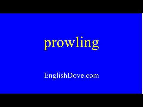 How to pronounce prowling in American English.