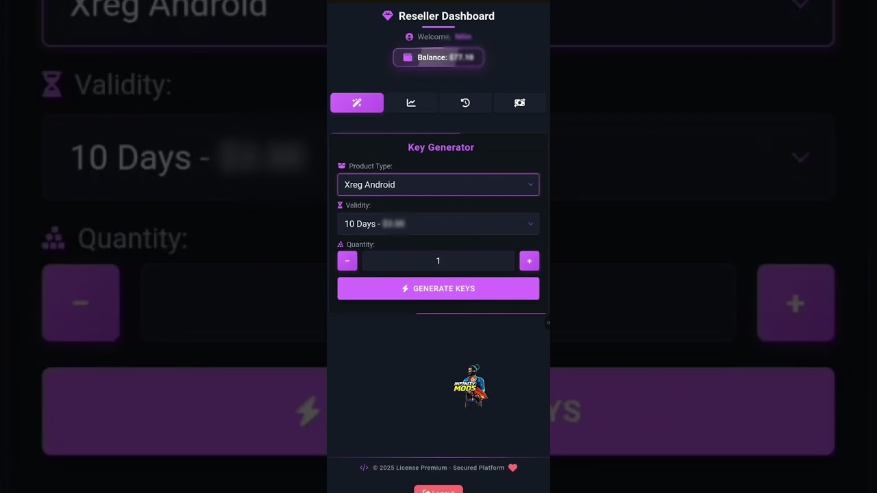 All Hack Key Generator Dashboard| Reseller Dashboard| #freefire #dripclient #dripclientkey #brmods
