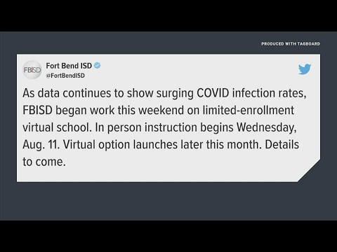 As COVID cases surge, Ft. Bend ISD says they're working on limited virtual learning plan
