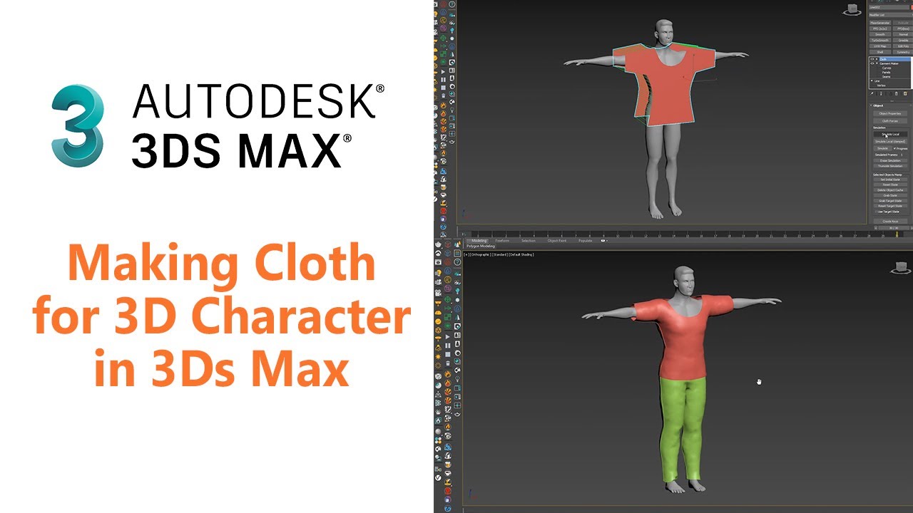 Create 3D Character Clothe in 3Ds Max