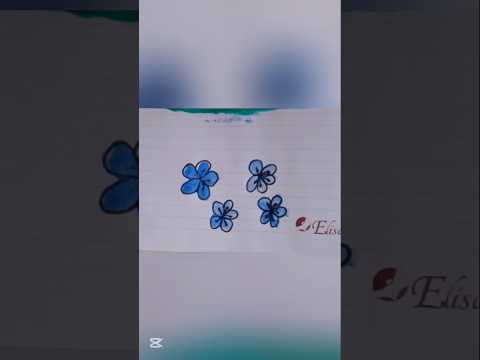 ফুল আঁকা/flower drawing/খুব সহজে জল রং দিয়ে ফুল আঁকা #shorts #painting #drawing
