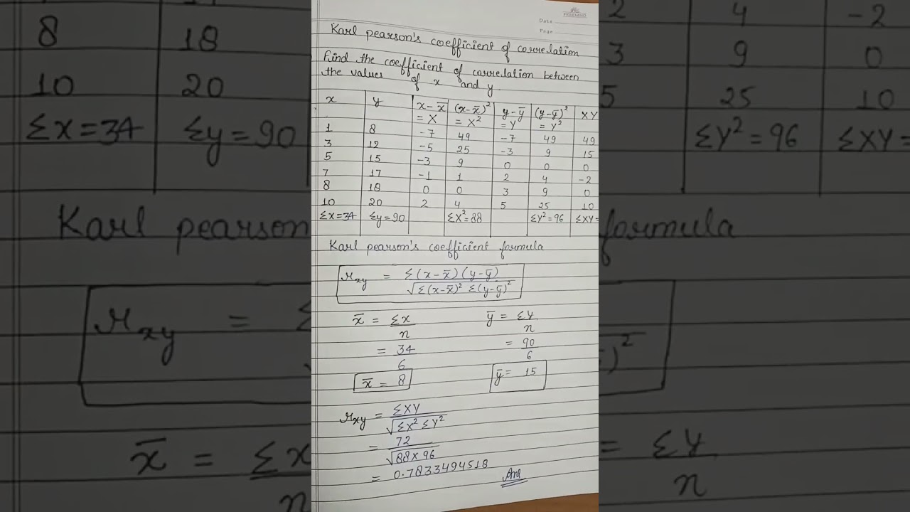 correlation coefficient, mathematics 💯🔥