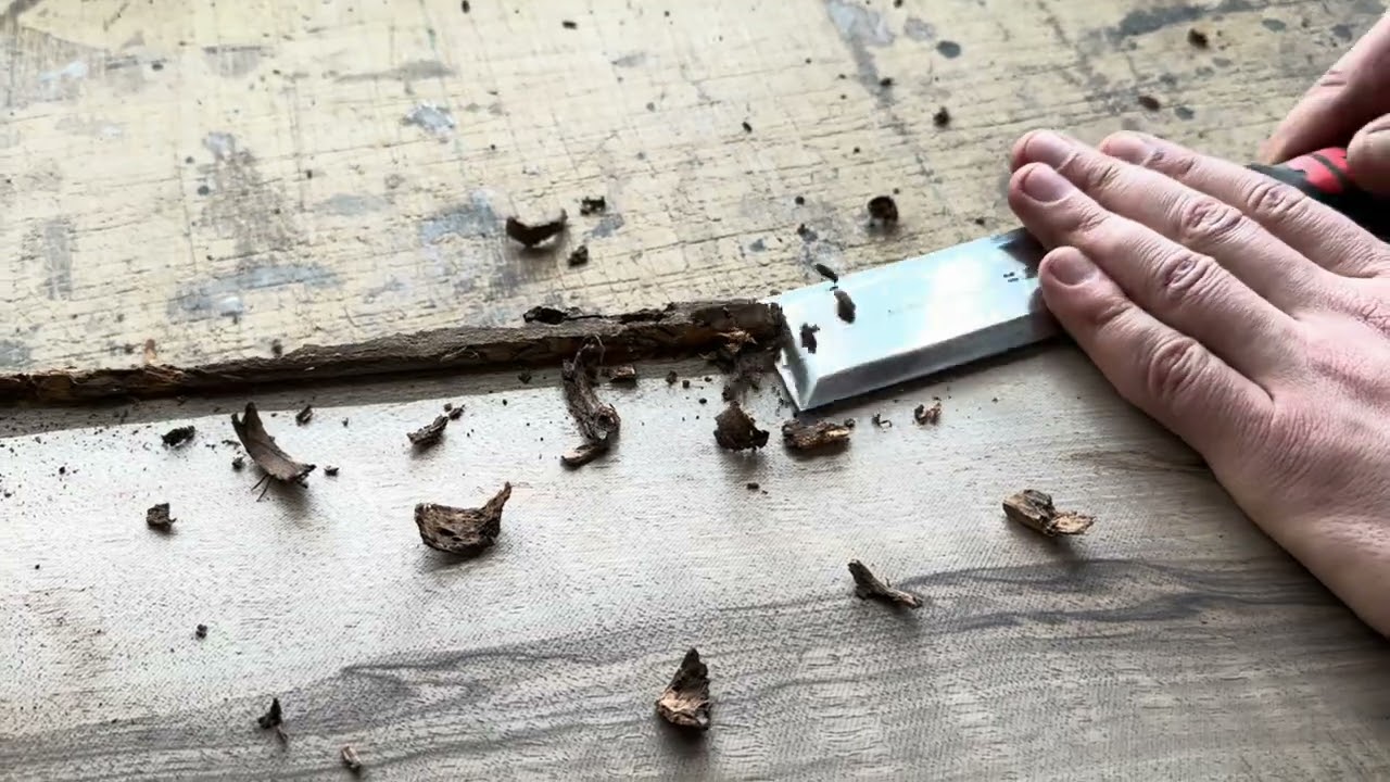 Preparing wood for new lights.