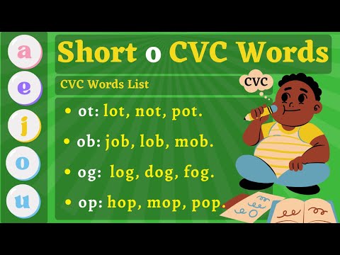 Short o CVC Words, Short Vowel o CVC, CVC Word Families, Phonics Short o, CVC Words, Short 'o' Sound