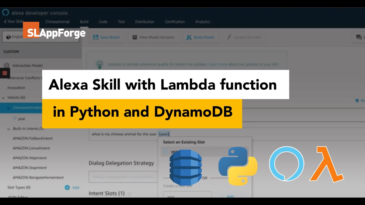 Alexa Skill with Lambda function in Python and DynamoDB